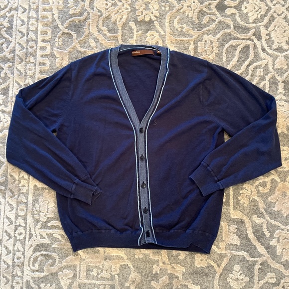 Perry Ellis | Sweaters | Perry Ellis Navy Blue Cardigan | Poshmark